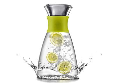 China Heat Resistant Pyrex Clear Glass Water Pitcher , Glass Fruit Infusion Pitcher for sale