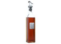 China Fancy Square Glass Olive Oil Bottle / Olive Oil Storage Containers for sale