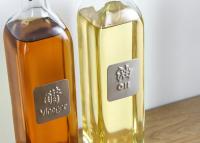 China Fancy Square Glass Olive Oil Bottle / Olive Oil Storage Containers for sale