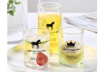 China Mouth Blown Personalized Glass Cup / Engraved Glass Coffee Mugs for sale