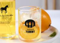 China Mouth Blown Personalized Glass Cup / Engraved Glass Coffee Mugs for sale