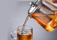 China Clear Heat Resistant Glass Teapot With Infuser Round Shape Square Shape for sale