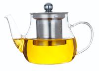China Handblown Heat Resistant Glass Teapot / Glass Loose Leaf Teapot for sale