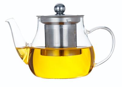 China Handblown Heat Resistant Glass Teapot / Glass Loose Leaf Teapot for sale