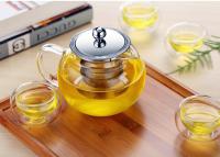 China Pyrex Coffee Heat Resistant Glass Teapot , Borosilicate Glass Tea Kettle for sale