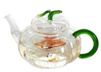 China CE Standard Heat Resistant Glass Teapot / Clear Glass Tea Kettle for sale