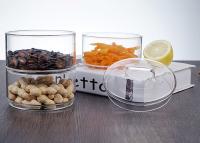 China Kitchen Wide Mouth Storage Jars With Bamboo Lid High Borosilicate for sale