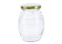 China 4 Oz Honey Jars Transparent Spiral Storage Tank High Borosilicate Glass for sale