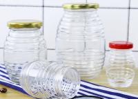 China 4 Oz Honey Jars Transparent Spiral Storage Tank High Borosilicate Glass for sale
