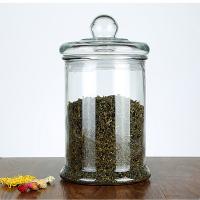 China Household Clear Round Sealable Glass Jars Lead Free Fruit Storage for sale
