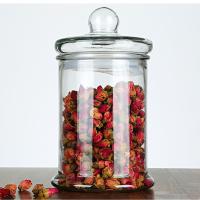 China Household Clear Round Sealable Glass Jars Lead Free Fruit Storage for sale