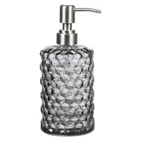 China Recyclable Glass Shampoo Bottles / Cylinder 500ml Liquid Glass Soap Bottle for sale