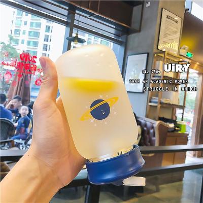 China 15oz Adults Matte Unbreakable Glass Water Bottle 460ml Customized Logo for sale
