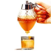 China Portable Juice Bee Storage Glass Drip Bottles  / 200ML Plastic Honey Dispenser for sale