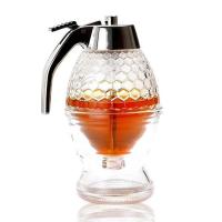 China Portable Juice Bee Storage Glass Drip Bottles  / 200ML Plastic Honey Dispenser for sale