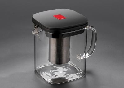China Creative Borosilicate Glass Teapot Square Glass Bubble 600ml 1100ml 1300ml for sale
