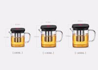 China Creative Borosilicate Glass Teapot Square Glass Bubble 600ml 1100ml 1300ml for sale