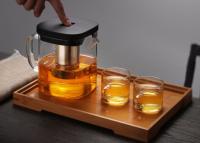 China Creative Borosilicate Glass Teapot Square Glass Bubble 600ml 1100ml 1300ml for sale