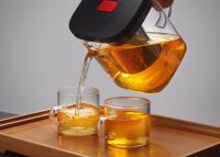 China Creative Borosilicate Glass Teapot Square Glass Bubble 600ml 1100ml 1300ml for sale