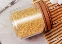 China Custom Sealable Glass Jars With Wood Lid 450ml 750ml 1550ml Food Container for sale