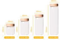 China Custom Sealable Glass Jars With Wood Lid 450ml 750ml 1550ml Food Container for sale