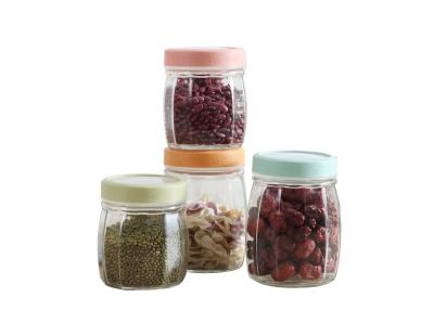 China Food Grade Clear Empty Glass Jars With Lid For Food Storage 720ml for sale