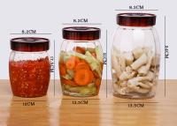 China Wide Mouth Mason Jar Glasses / Round Shape Glass Honey Jars 1.2L Capacity for sale