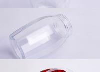 China Wide Mouth Mason Jar Glasses / Round Shape Glass Honey Jars 1.2L Capacity for sale
