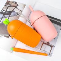 China 300ml Cartoon Shaped Kids Glass Water Bottle , Glass And Silicone Water Bottle for sale