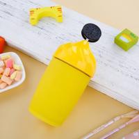 China 300ml Cute Glass Water Bottle With Silicone Protective Sleeve For Children Drinking for sale