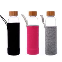 China Portable Tea Infuser Travel Unbreakable Glass Water Bottle With Filter for sale