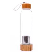 China Portable Tea Infuser Travel Unbreakable Glass Water Bottle With Filter for sale