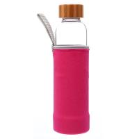 China Portable Tea Infuser Travel Unbreakable Glass Water Bottle With Filter for sale