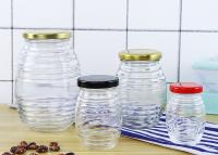 China 100ml / 200ml / 350ml Capacity 500g Glass Honey Jars , Recycled Glass Jars for sale