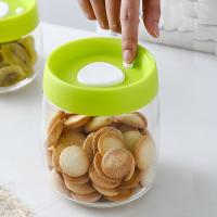 China Press Vacuum Storage Box Empty Glass Jars Household Moisture Proof Eco Friendly for sale