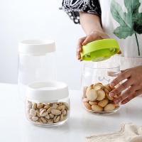 China Press Vacuum Storage Box Empty Glass Jars Household Moisture Proof Eco Friendly for sale