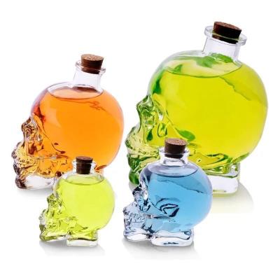China Vodka / Whisky 750 Ml Clear Wine Bottles Empty Customized Logo With Cork for sale