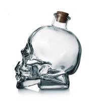 China Vodka / Whisky 750 Ml Clear Wine Bottles Empty Customized Logo With Cork for sale