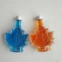 China Maple Leaf Shape Clear Glass Wine Bottles 70ml 100ml 250ml For Restaurants for sale