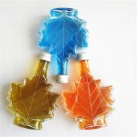 China Maple Leaf Shape Clear Glass Wine Bottles 70ml 100ml 250ml For Restaurants for sale