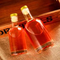 China Custom Clear Vodka Empty Glass Wine Bottles With Cork Lid 750ml 500ml 375ml for sale
