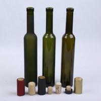 China 375ml 500ml 750ml Empty Glass Wine Bottles Dark Green Glass Bottles For Liquor Vodka / Whisky for sale