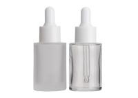 China Frosted Clear Amber Serum Glass Essential Oil Bottles 30ml Dropper Bottle for sale