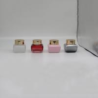 China Custom 50ml Empty Glass Containers Jar Face Cream Container With Gold Lid for sale