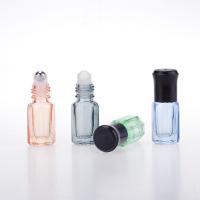 China Deodorant Empty Cosmetic Bottle 3ml / 6ml Essential Oil Glass Bottle With Roller Ball for sale
