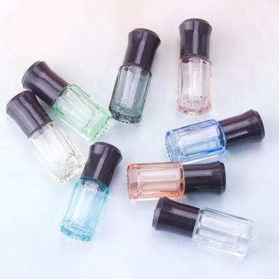 China Deodorant Empty Cosmetic Bottle 3ml / 6ml Essential Oil Glass Bottle With Roller Ball for sale