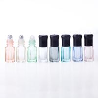 China Deodorant Empty Cosmetic Bottle 3ml / 6ml Essential Oil Glass Bottle With Roller Ball for sale