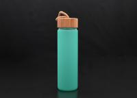 China Capacity 500ml Unbreakable Glass Water Bottle Borosilicate Bamboo Water Bottle for sale