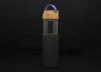 China Capacity 500ml Unbreakable Glass Water Bottle Borosilicate Bamboo Water Bottle for sale