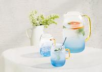 China Large Capacity Cold Water Carafe Pot Blue Color With Silicone Cap Wear Resistance for sale